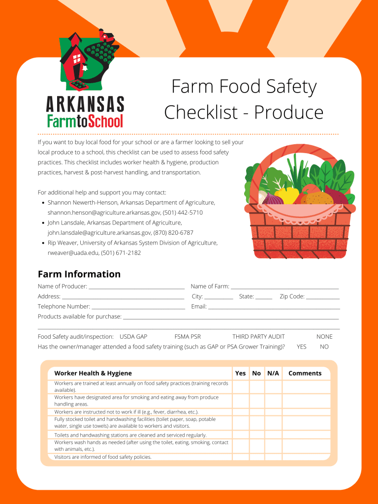 Farmers - How to Sell to Schools - Arkansas Farm to School